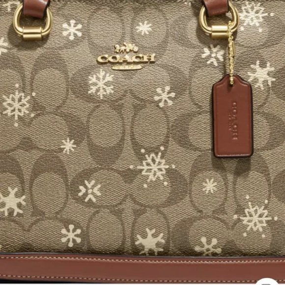 Coach | Bags | Coach Alice Satchel In Signature Canvas With Snowflake ...